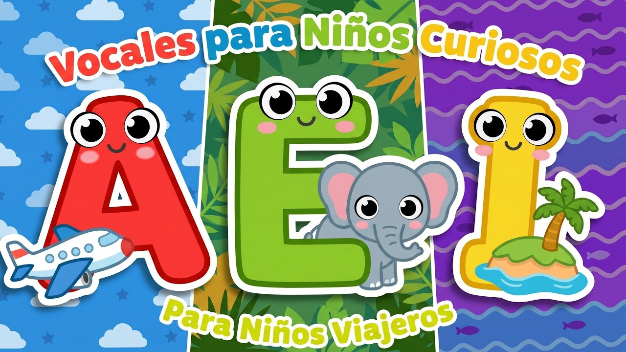 Las Vocales para Niños: A E I O U | Divertido y Fácil ️🎉 - YouTube
