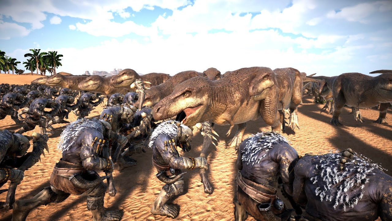 2000 T-REX vs 2000 TROLL || ULTIMATE EPIC BATTLE SIMULATOR 2 || - YouTube