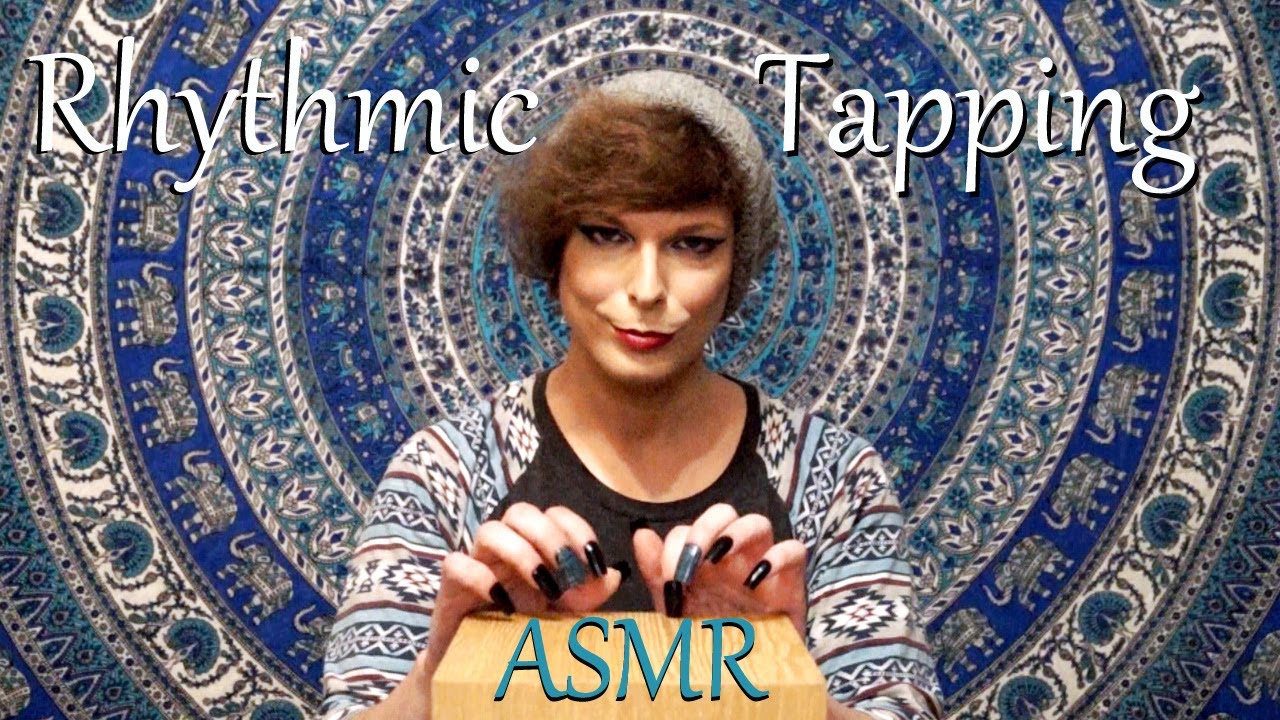 ASMR Rhythmic/Musical Tapping - Acrylic Nails on Wood - YouTube