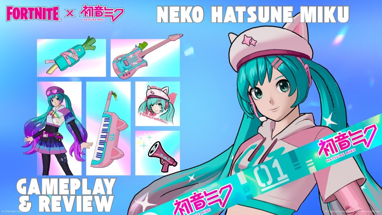 Fortnite Festival Music Pass & Neko Hatsune Miku Gameplay & Review (Kicks) - YouTube