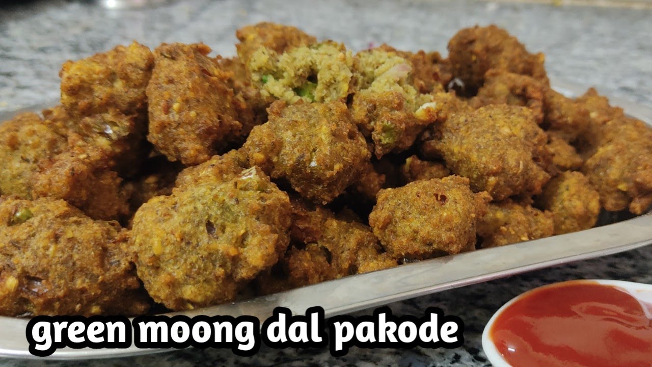 Moong dal pakode || green mong dal pakode || hari moong dal ke pakode ...