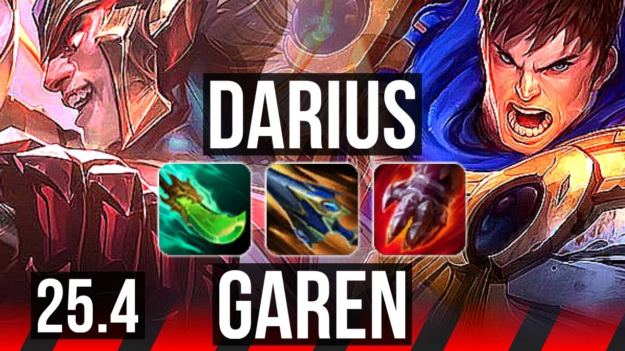 DARIUS vs GAREN (TOP) | 15/1/7, 9 solo kills, 39k DMG, Legendary | KR ...