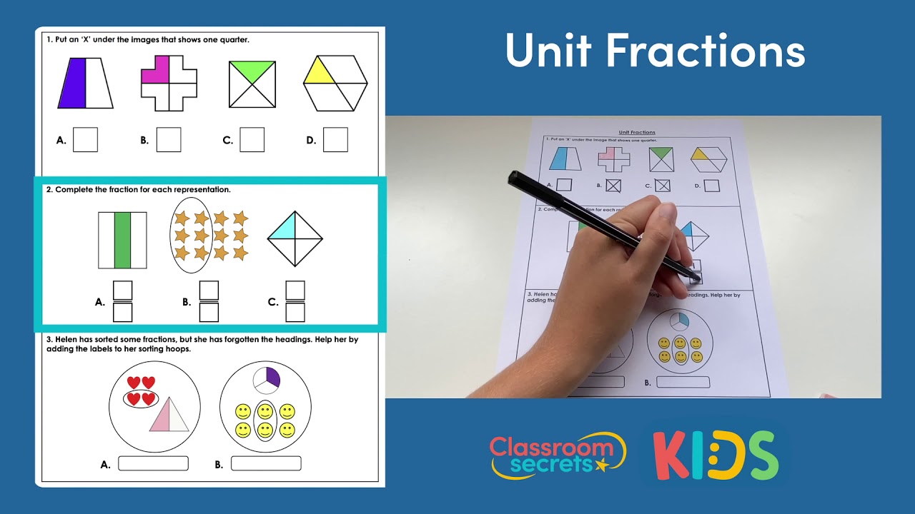 Year 2 Unit Fractions Answer Video - YouTube