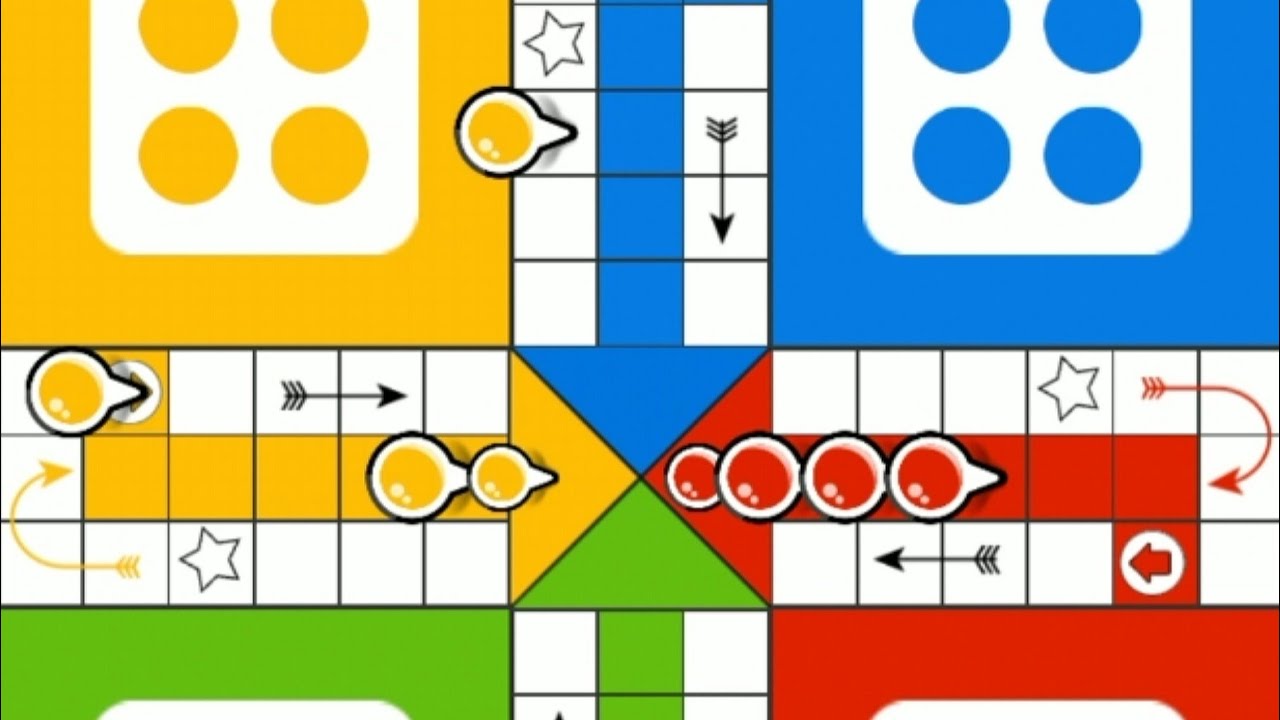 Ludo game in 2 players | Ludo game 2 players | Ludo family dice game ...