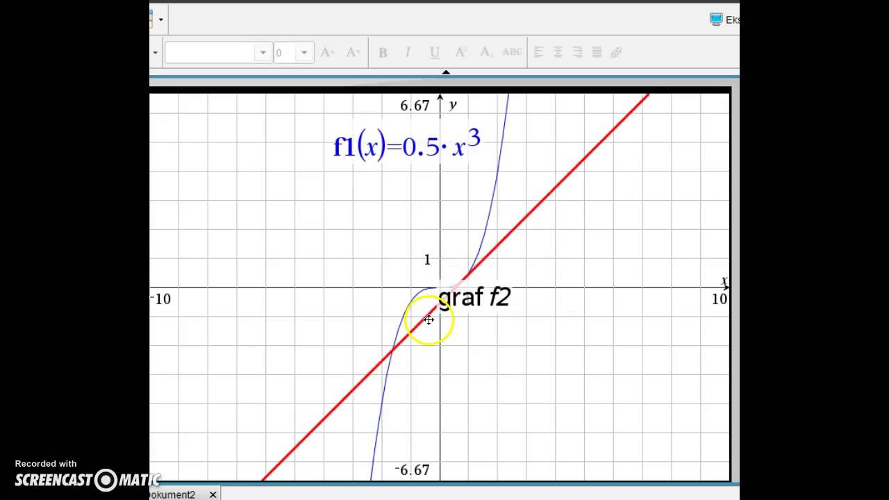 hvordan tegner man en tangent og finder hældningen - YouTube