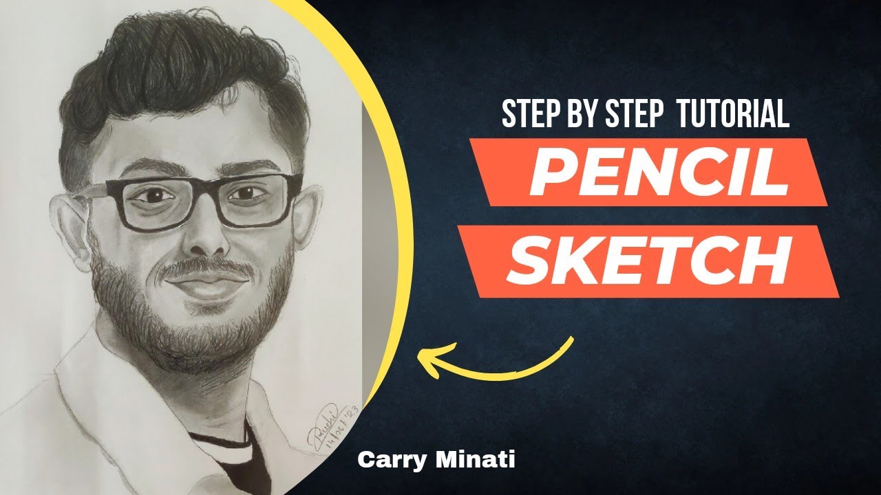 Carry Minati | carry minati pencil sketch | how to draw carry minati ...
