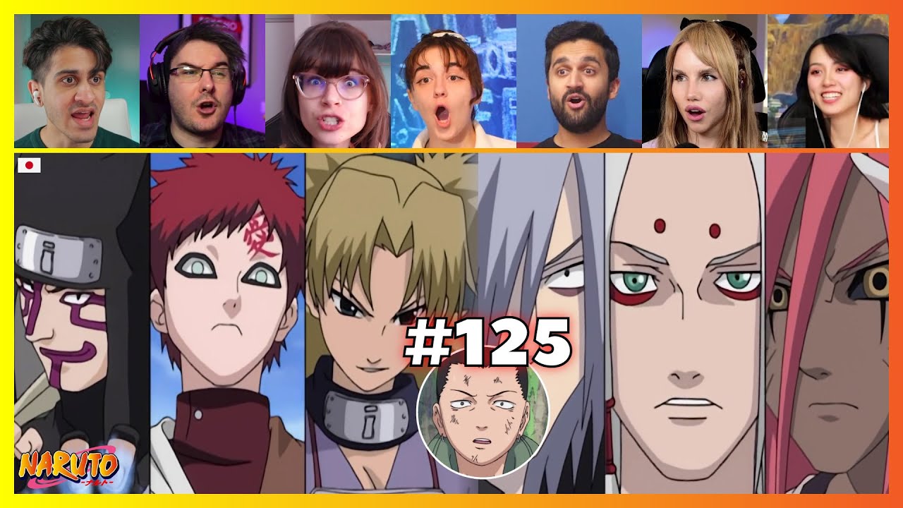 Naruto Episode 125 | Sand vs Sound Shinobi | Reaction Mashup ナルト - YouTube