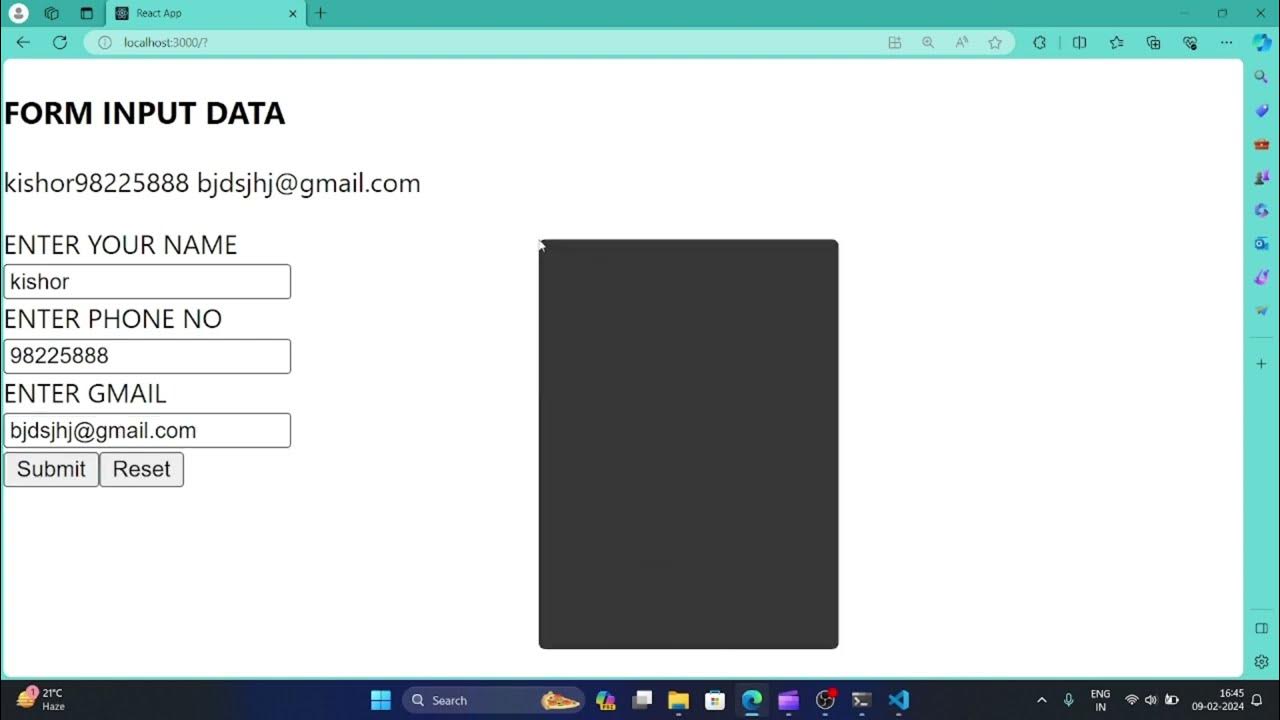 Class 7" React JS: useState Hook in Form Handling |@CodeWithHarry ...