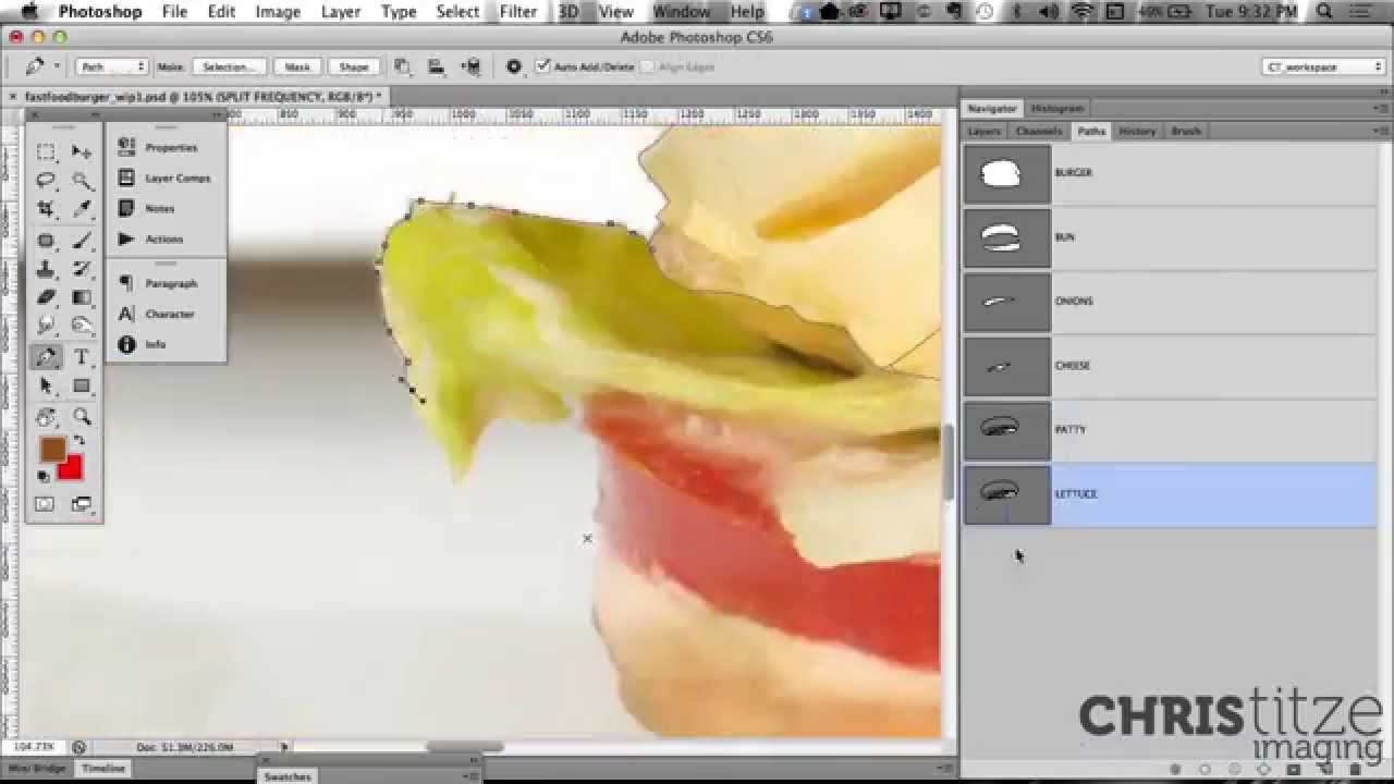 Burger retouching time-lapse - YouTube