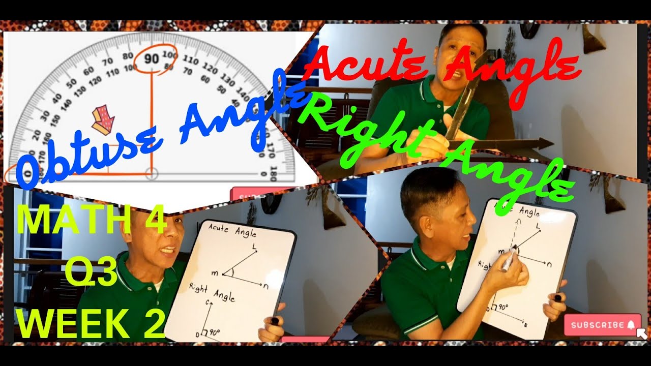 Right Angle, Acute Angle, Obtuse Angle Math 4 Q3 Week 2 Billy de belen - YouTube