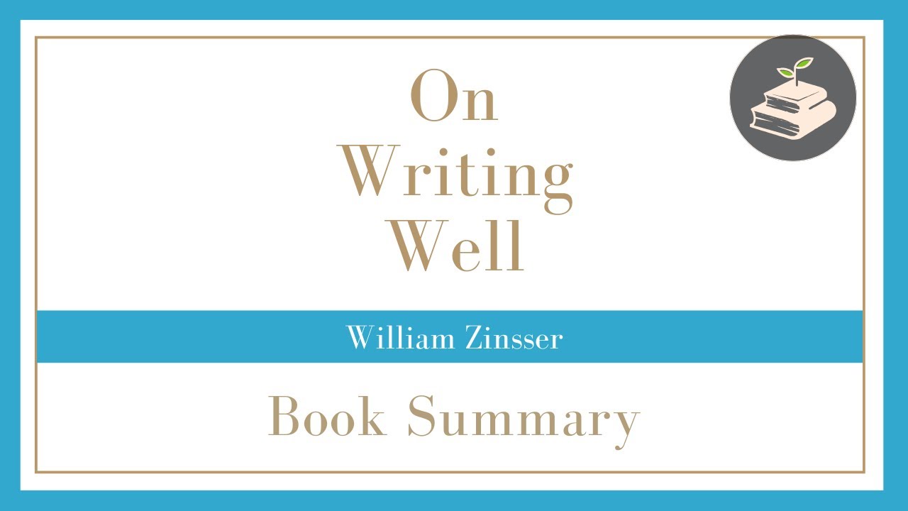 On Writing Well | Book Summary - YouTube