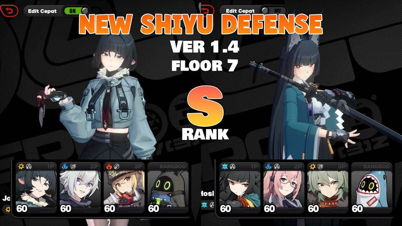 NEW Shiyu Defense 1.4 Floor 7 (S-Rank) Jane Doe M0S1 & Miyabi M0S0 | Zenless Zone Zero - YouTube