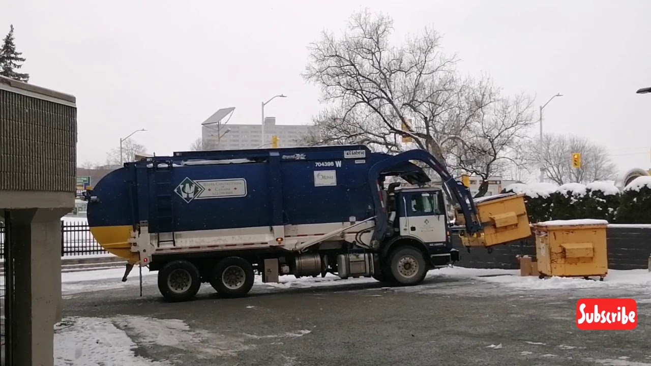Waste Connection Canada Dumping CardBoard Bins - YouTube