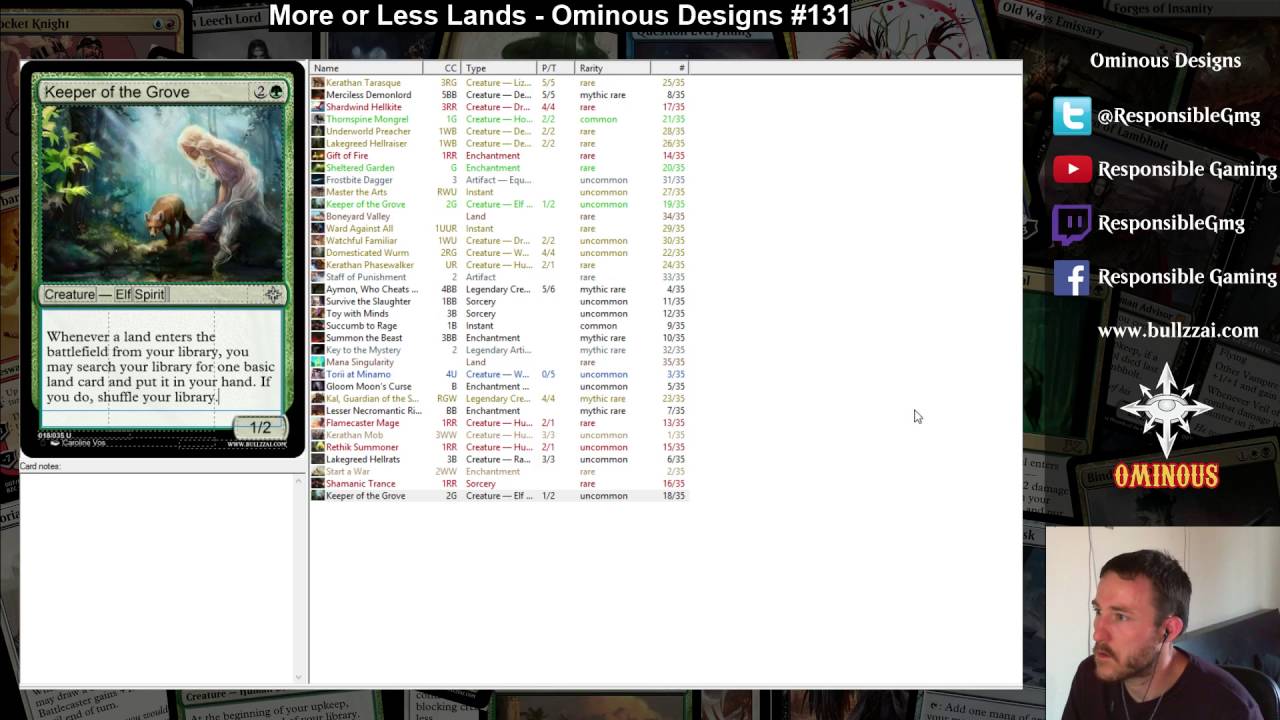 More or Less Lands - Ominous Designs #131 - YouTube