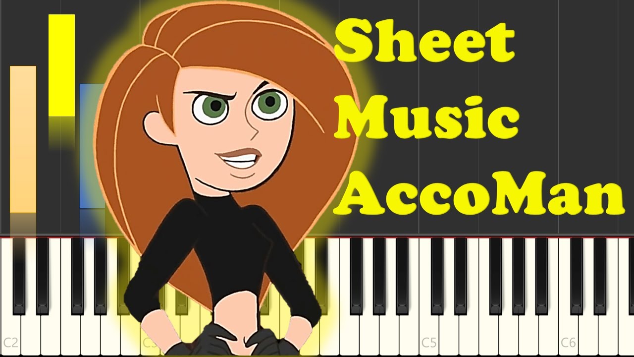 Kim Possible Theme Song Piano Sheet Music - YouTube