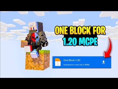 how to download Minecraft pocket edition one block 😱 v1.20 mcpe android ...