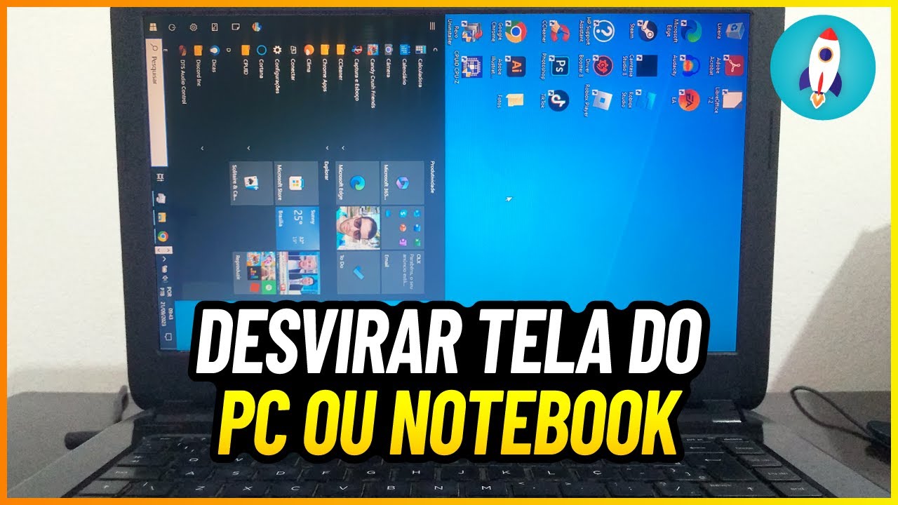 A Tela do Meu Notebook Virou | Como DESVIRAR A TELA DO COMPUTADOR - YouTube