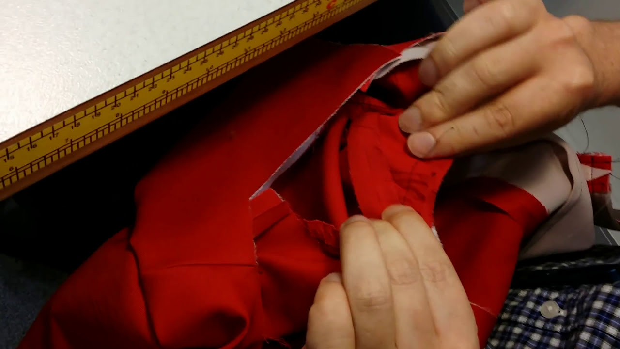 Making a jacket part 9: Inserting the sleeve using the magic finger ...