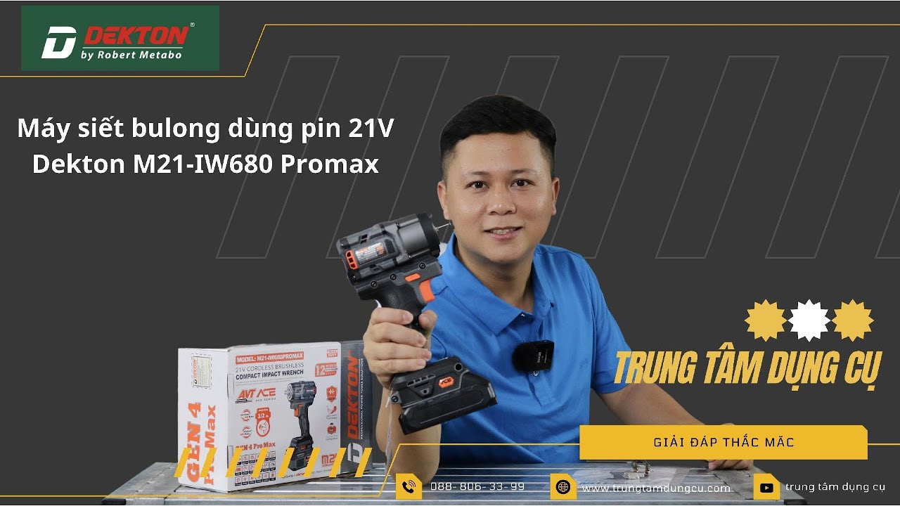 Máy Siết Bulong Dùng Pin Dekton M21-IW680 Promax - Nhỏ Gọn, Mạnh Mẽ ...