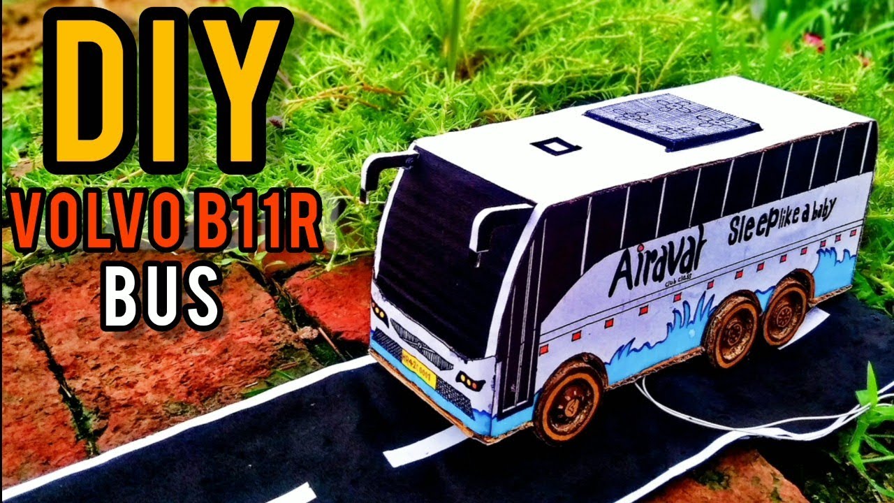 How To Make a Volvo B11r Bus model with cardboard || Diy volvo b11r bus ...