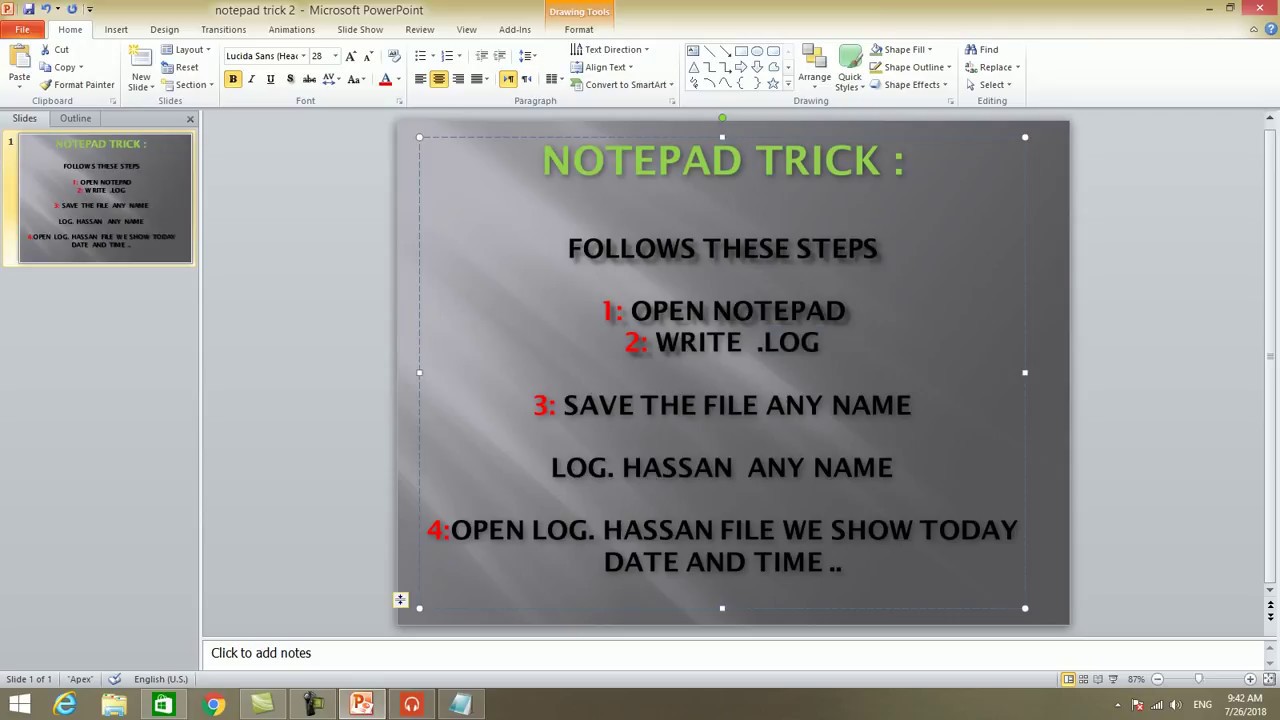 Notepad Trick Youtube