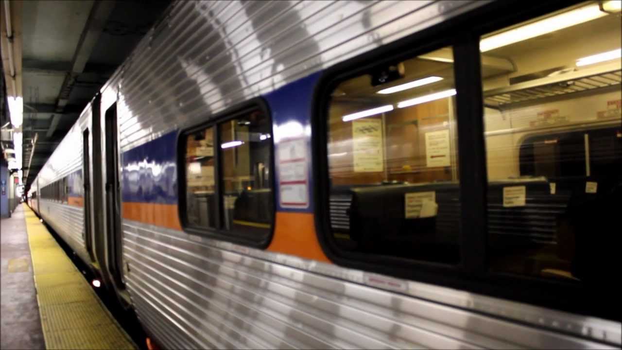 Amtrak : Holiday Extra #1054 with MARC Equipment at New York Penn Station - YouTube