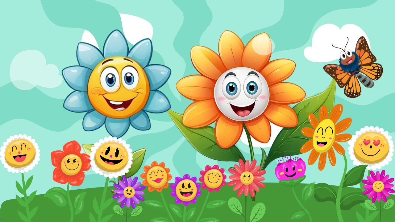 Flowers Learning for Kids | Colorful World of Flowers With Song ...