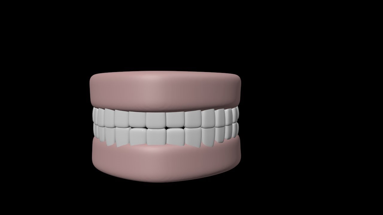 Animation of teeth in the jaw in Cinema 4D tutorial - YouTube