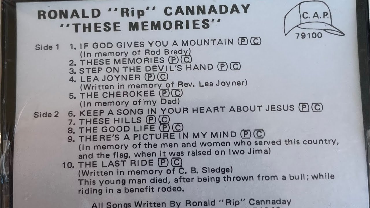 The Cherokee. Ronald Rip Cannaday. 1987 - YouTube