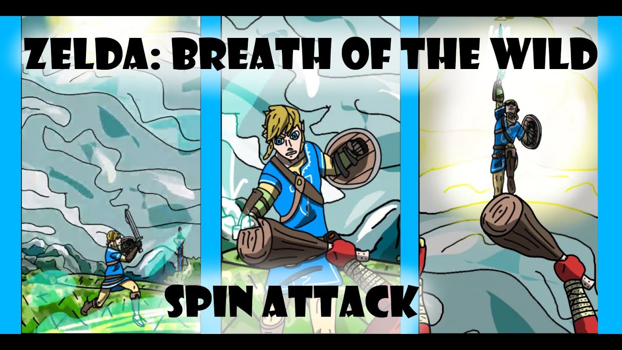 Zelda Breath of the Wild Link Spin Attack Animation - YouTube