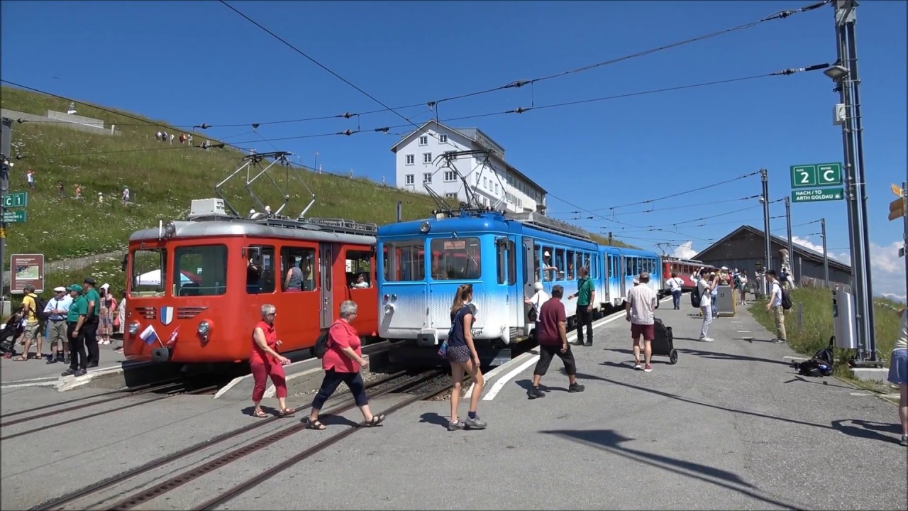 Mount Rigi: Ascent by train from Vitznau, Switzerland - YouTube