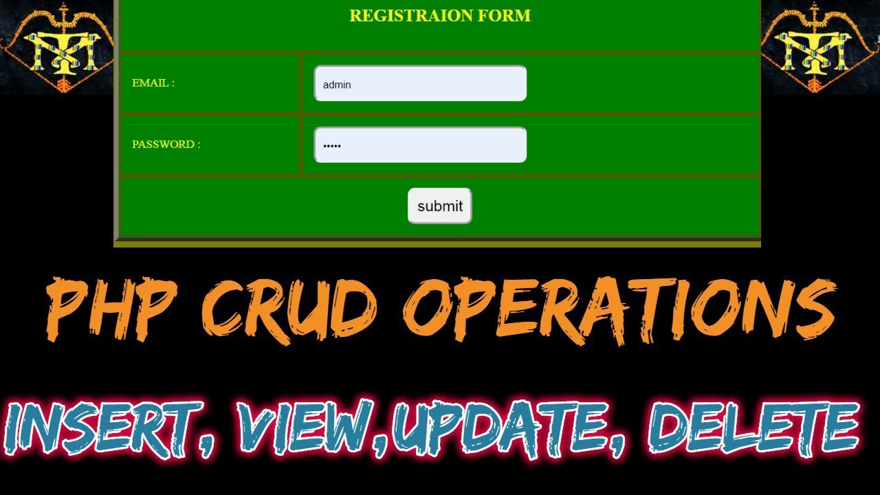 CRUD application with PHP and MySQL|php|php insert|php view|php update ...
