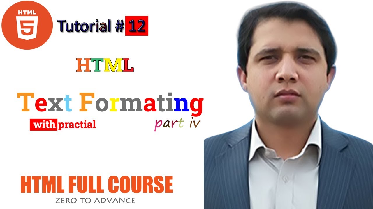Html Text Formatting Iv Part 12 In Html 5 Tutorial Urdu Youtube 9055