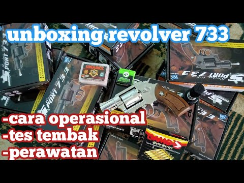 unboxing airsoftgun airgun revolver 733..wa.08190760311 - YouTube