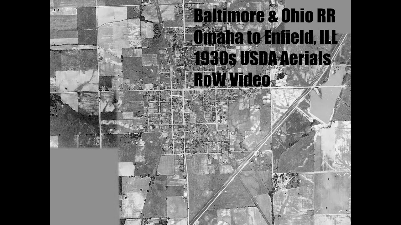 B&O RR- Omaha to Enfield, Illinois- 1930s USDA Aerials RoW Images Video ...