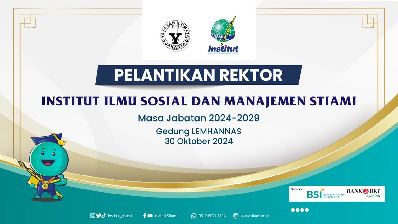 PELANTIKAN REKTOR INSTITUT STIAMI PERIODE 2024-2029 - YouTube