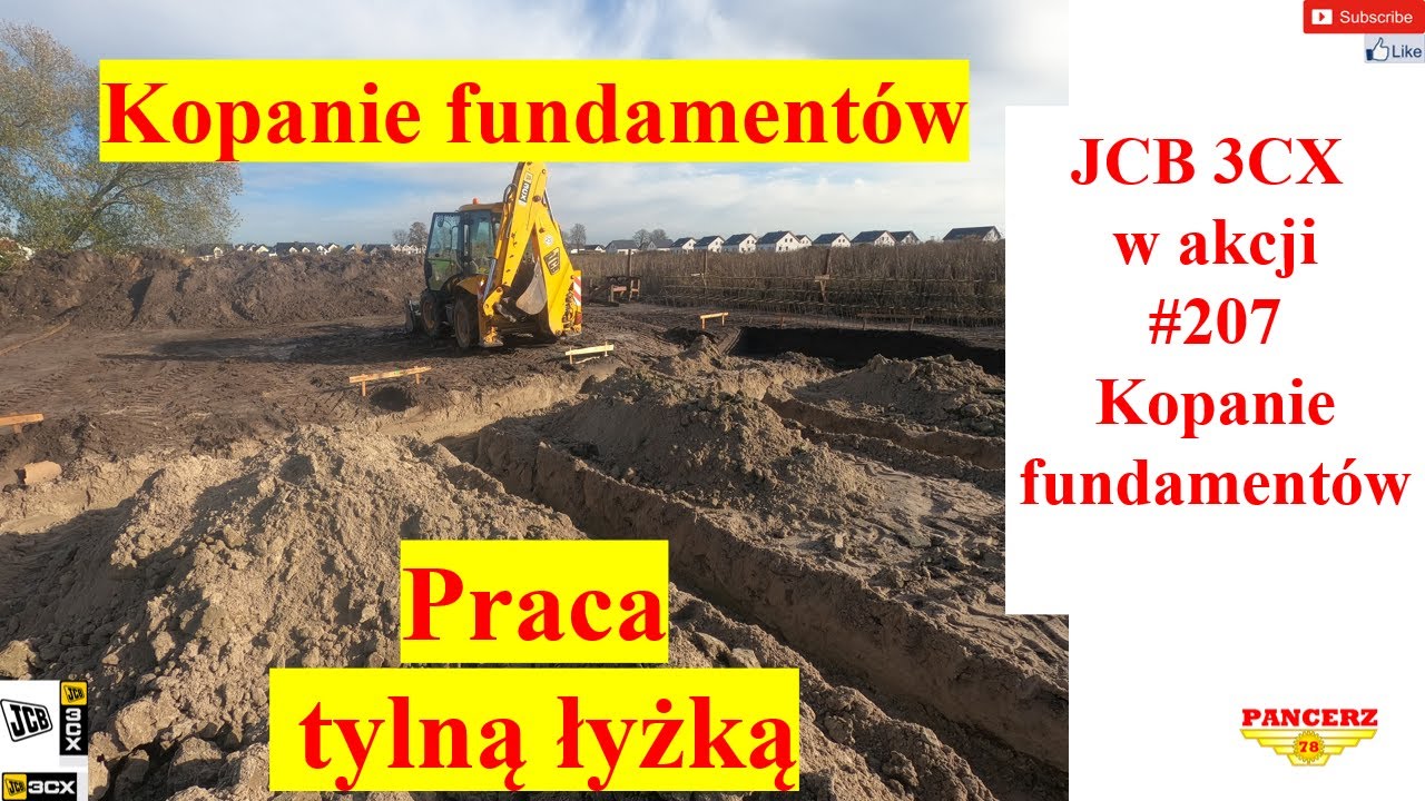 JCB 3CX w akcji. #207 Kopanie fundamentów - YouTube