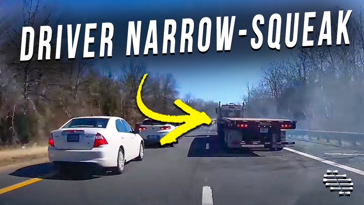 Driver Managed to Pull the Brakes in Time and Barely Avoided Traffic ...