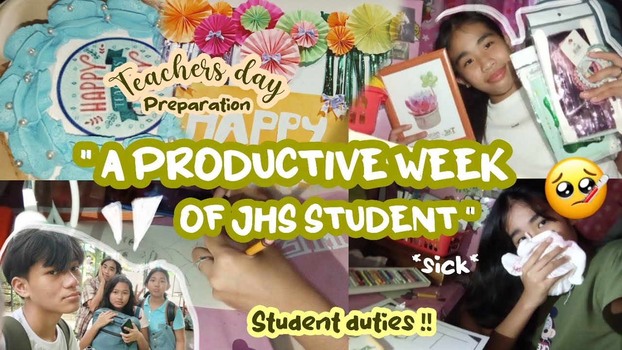 A Productive week of JHS Student🎯Student duties; Teachers day ...