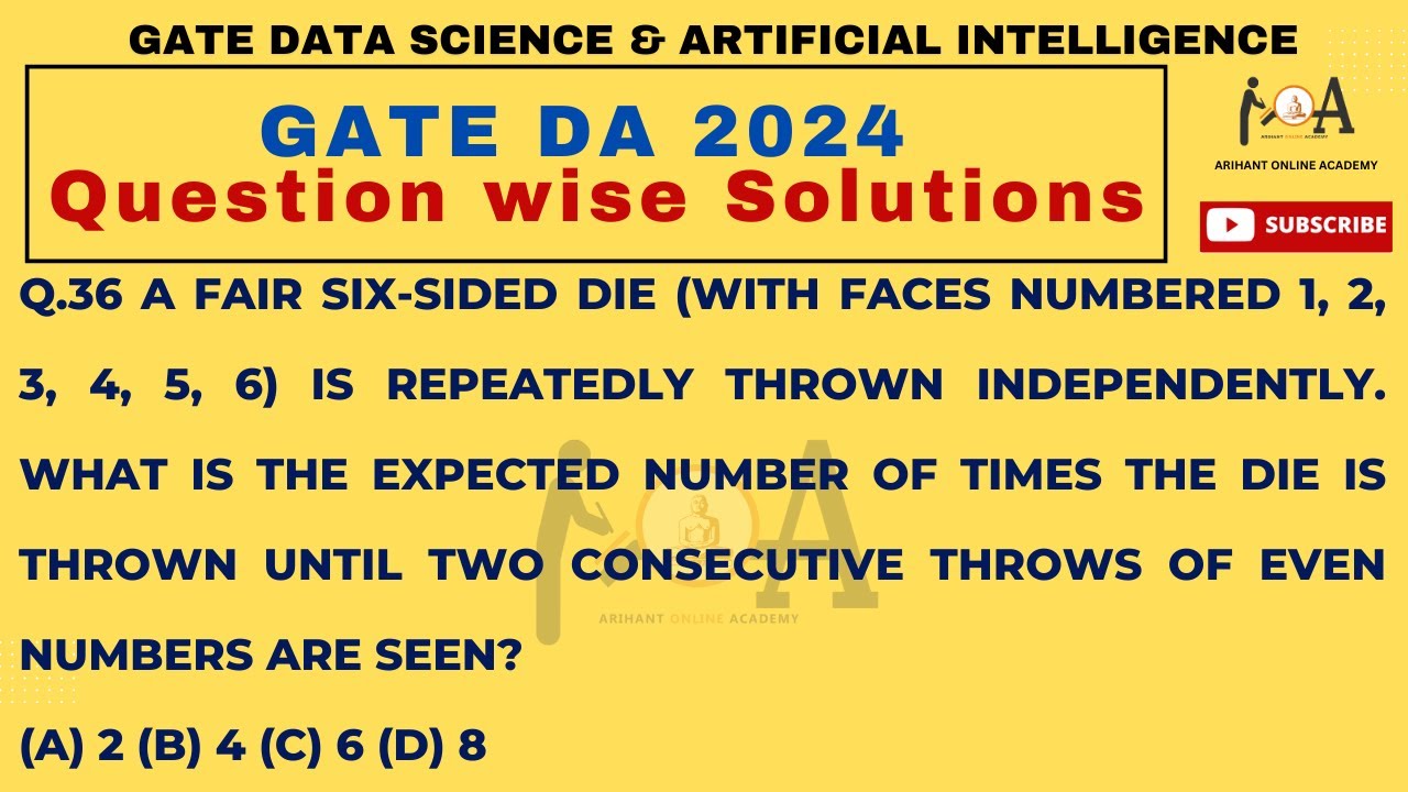 GATE DA 2024 QUESTION - WISE DETAILED SOLUTIONS | Data Science and ...