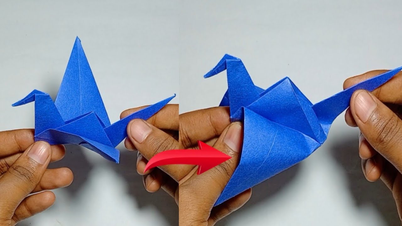 How to make a paper flying bird - paper bird origami - YouTube