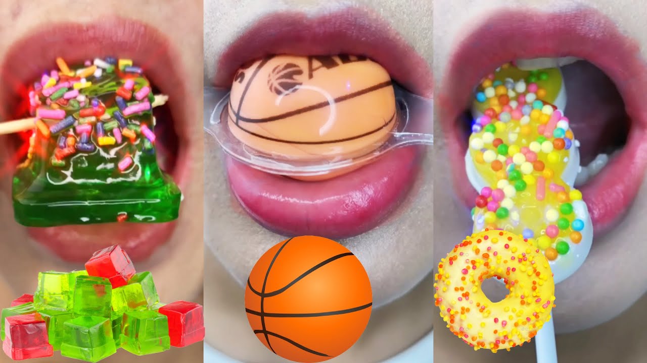 asmr SATISFYING GUMMIES JELLY CANDIES eating sounds - YouTube