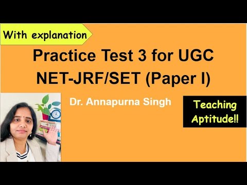 3rd practice test for UGC NET JRF Paper 1 #ugcnet #freetestseries # ...