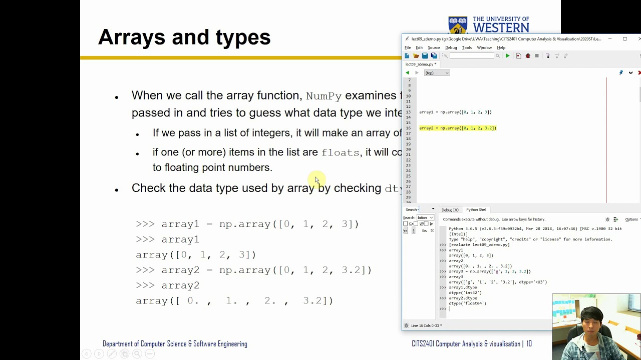 CITS2401 - 9.1. NumPy data structure - YouTube