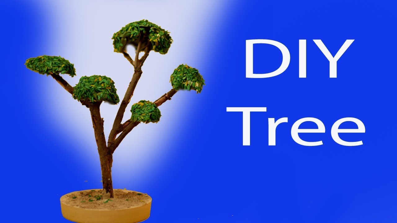 Easy DIY Paper Tree | How to make a Artificial Bonsai Tree - YouTube