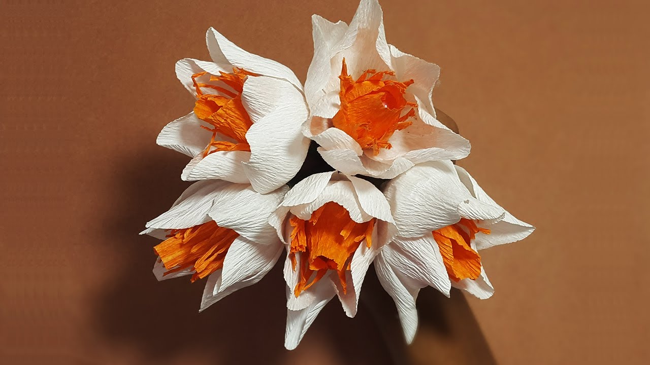 Spring Crepe Paper Flowers Making Tutorial ☆ DIY Crepe Paper Flower ...