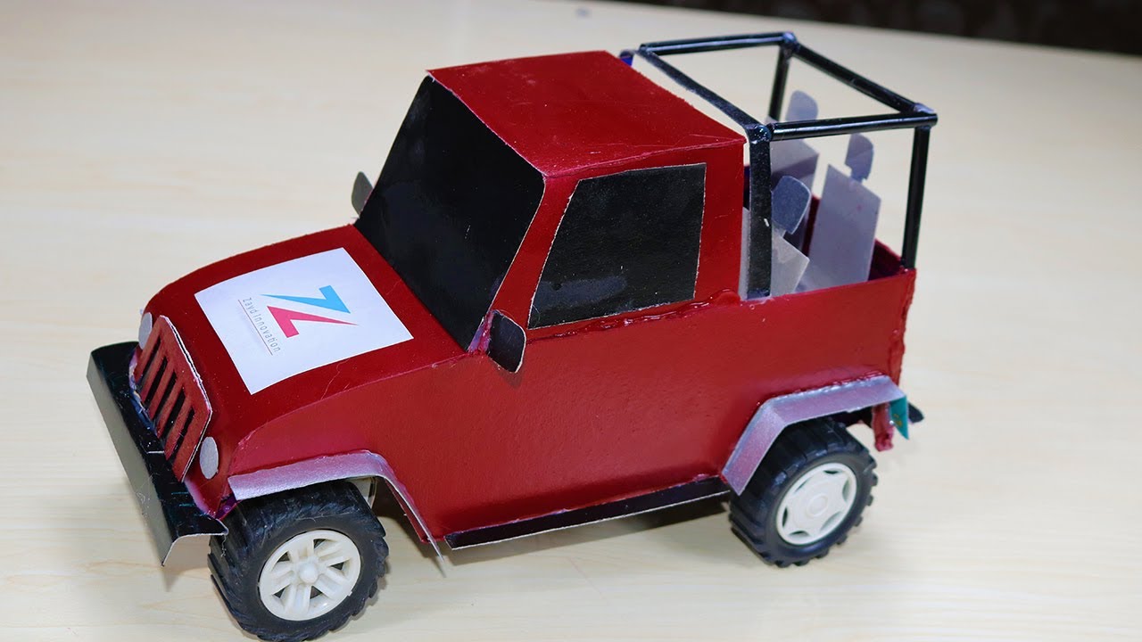 How to make an amazing Jeep only with cardboard at home - YouTube