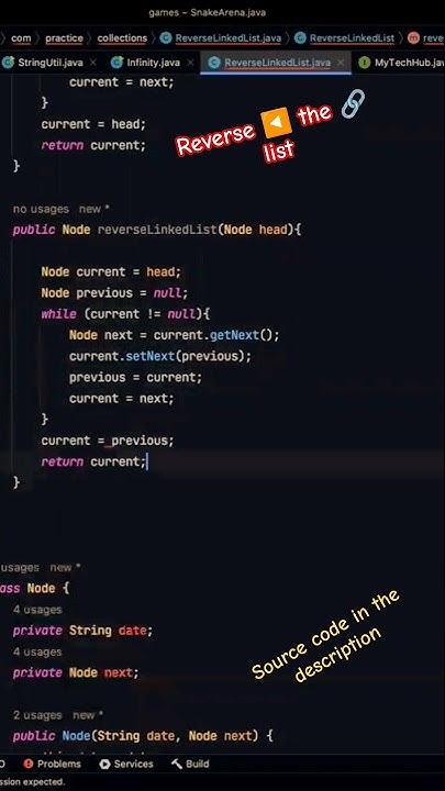 Reverse Of A Linked List In Java Java Linkedlist Datastructures Coding Programming Youtube