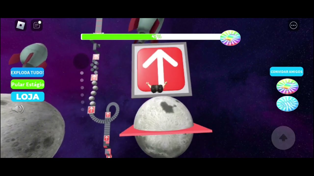 cheguei primeiro no final desse obby divertido no espaço! SPACE OBBY ...