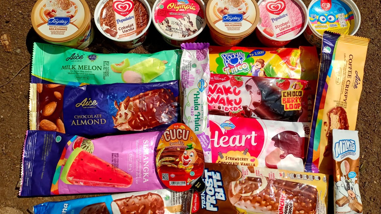 Eskrim Paddle Pop Mainan, Eskrim Trico,Coffee Crispy,Heart, Tropicana ...